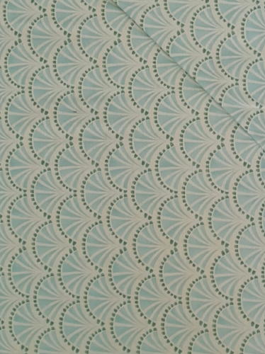 #139 Moda Fandango Kate Spain Cream With Blue And Green Shells ...