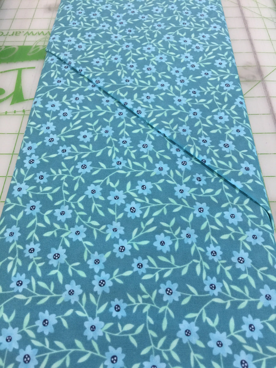 #463 - Tucker Prairie One Canoe Two - Moda -Turquoise And Blue Floral ...